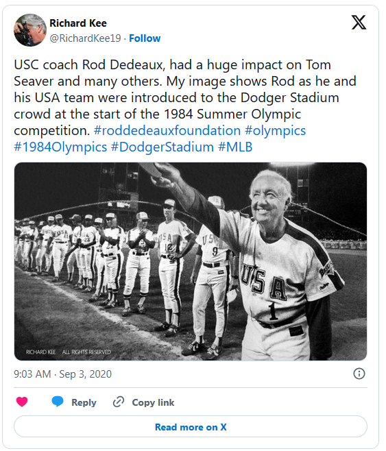 No. 1: Rod Dedeaux – Tom Hoffarth's The Drill: More Farther Off the Wall