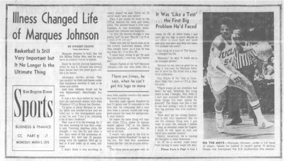 No. 54: Marques Johnson – Tom Hoffarth's The Drill: More Farther Off ...