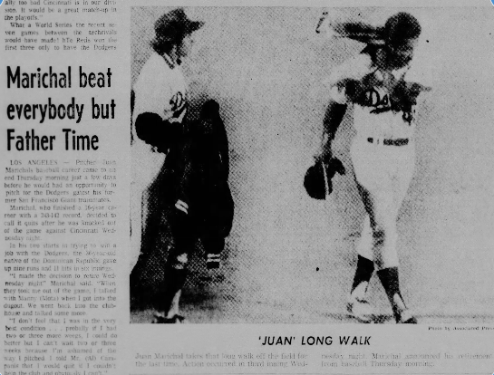 No. 46: Juan Marichal (with John Roseboro) – Tom Hoffarth's The Drill ...